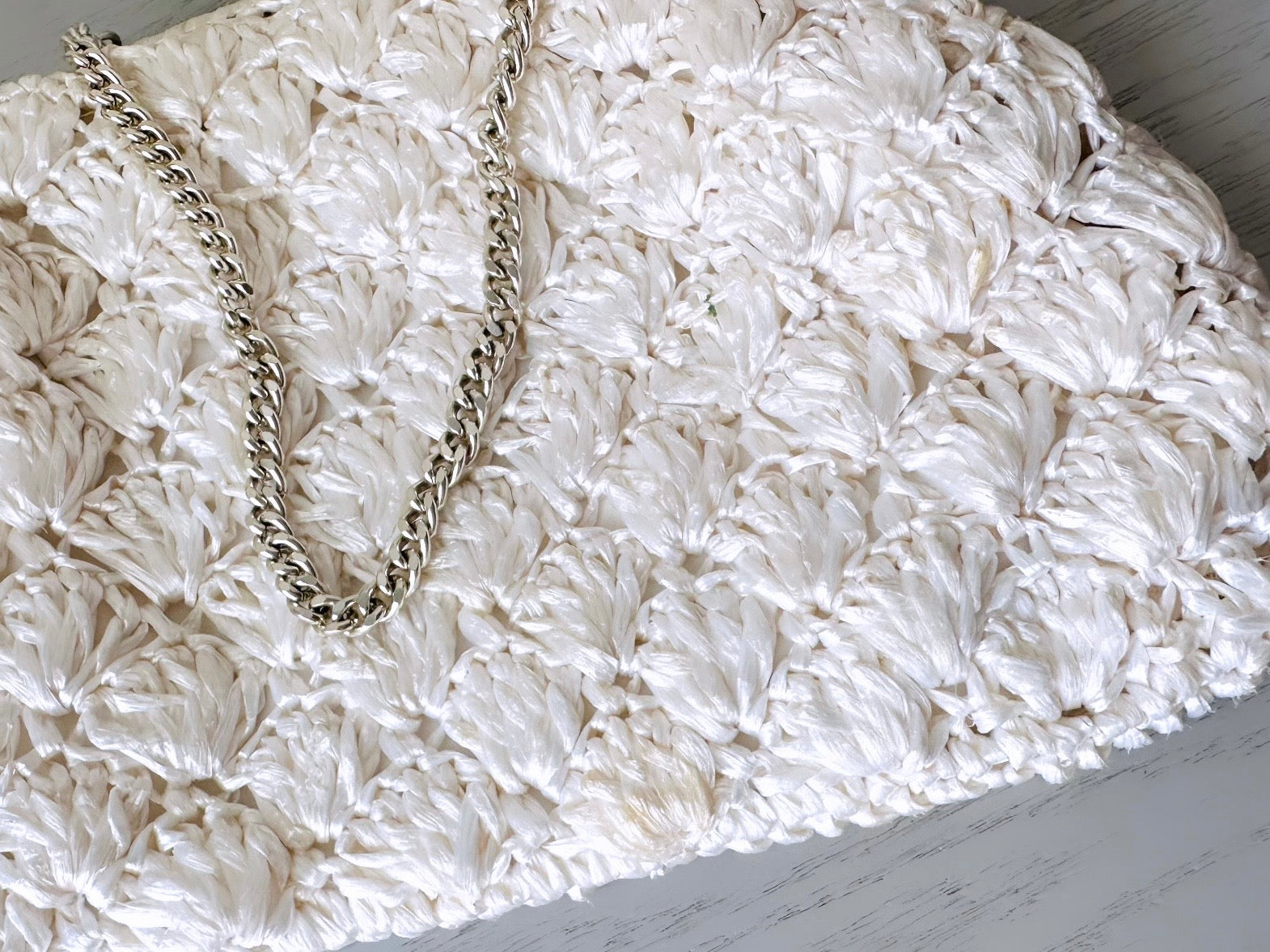 1960s White Raffia Clutch Purse, Handmade in Japan Vintage Mantessa Ba ...